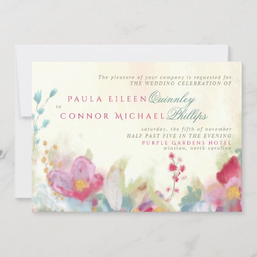 Pretty Floral Invitation | Zazzle