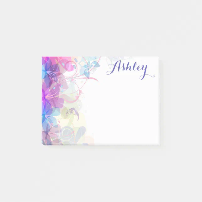 Pretty Floral Post-it Notes | Zazzle