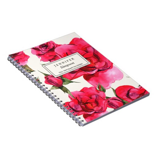 PRETTY FLORAL WATERCOLOR | NOTEBOOK | Zazzle