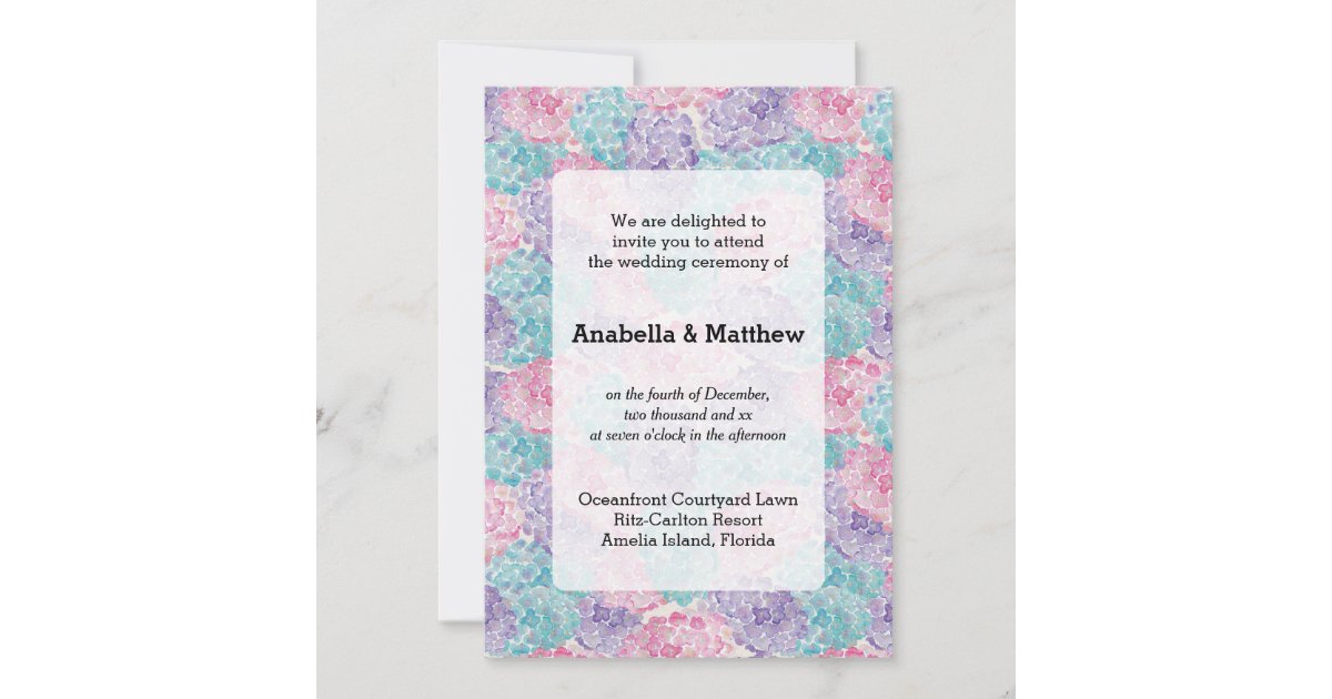 Pretty Floral Wedding Invitation | Zazzle