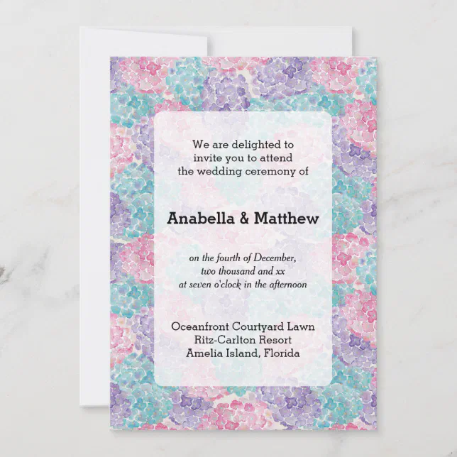 Pretty Floral Wedding Invitation | Zazzle