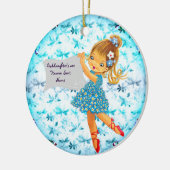 Pretty Flower Fairy Goddaughter Gift Personalized Ceramic Ornament | Zazzle