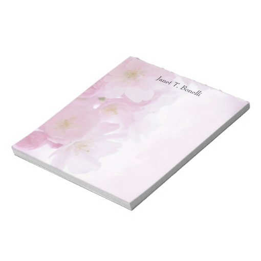 Pretty Flowers Elegant Plain Simple Professional Notepad | Zazzle
