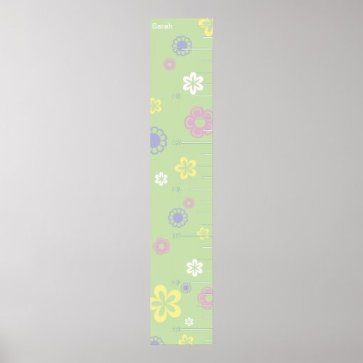 Pretty Flowers Growth Chart | Zazzle