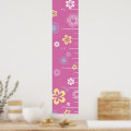 Pretty Flowers on Pink Growth Chart | Zazzle