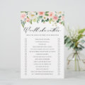 Pretty Flowers Would She Rather Bridal Shower Game | Zazzle