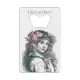 Pretty Girl with Flowers in Hair Add Your Name Credit Card Bottle ...