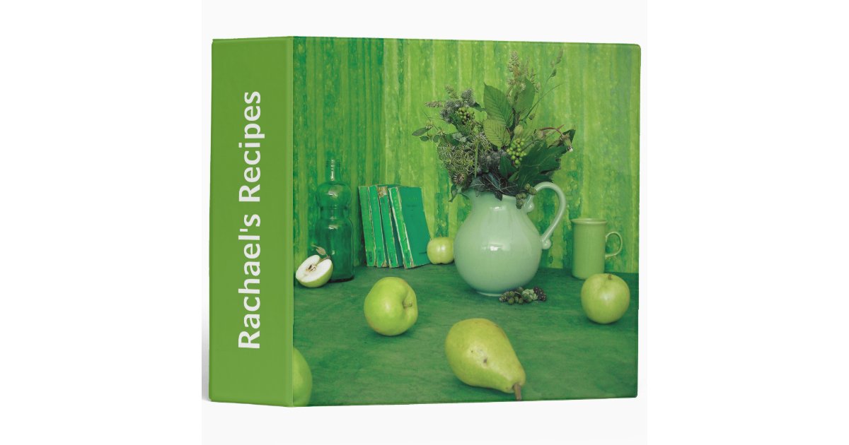 Pretty Green Kitchen Recipe Binder | Zazzle
