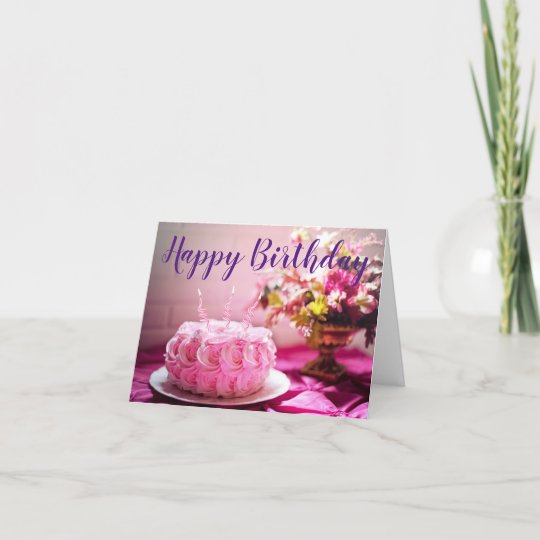 Pretty Happy Birthday Card | Zazzle.com