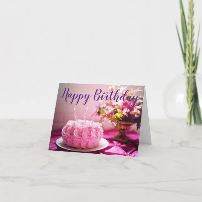 Pretty Happy Birthday Card | Zazzle