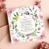 Pretty He Gives Me Butterflies Bridal Shower Invitation | Zazzle