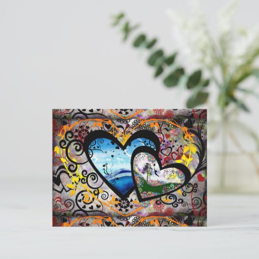 Pretty Hearts Postcard | Zazzle