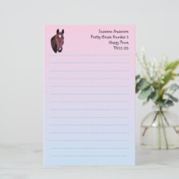 Pretty Horse Writing Paper | Zazzle