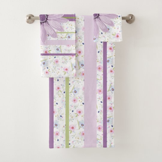 Pretty in Flowers Bath Towel Set | Zazzle.com