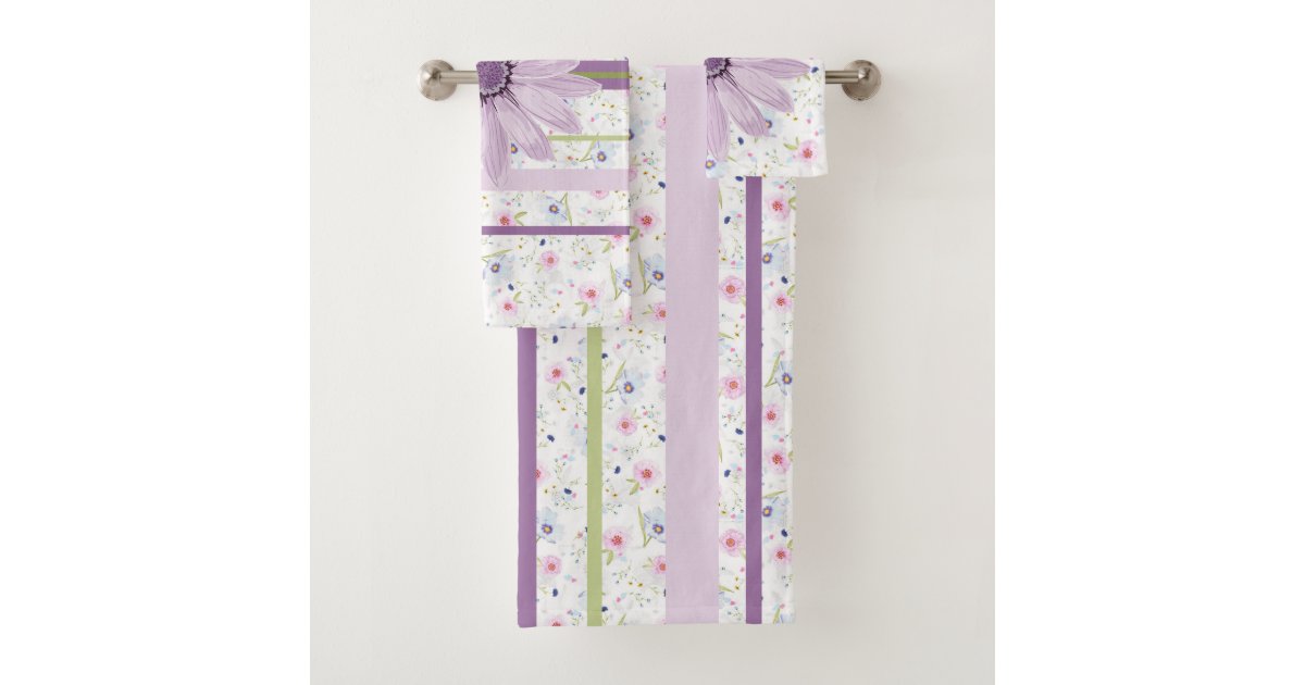 Pretty in Flowers Bath Towel Set | Zazzle