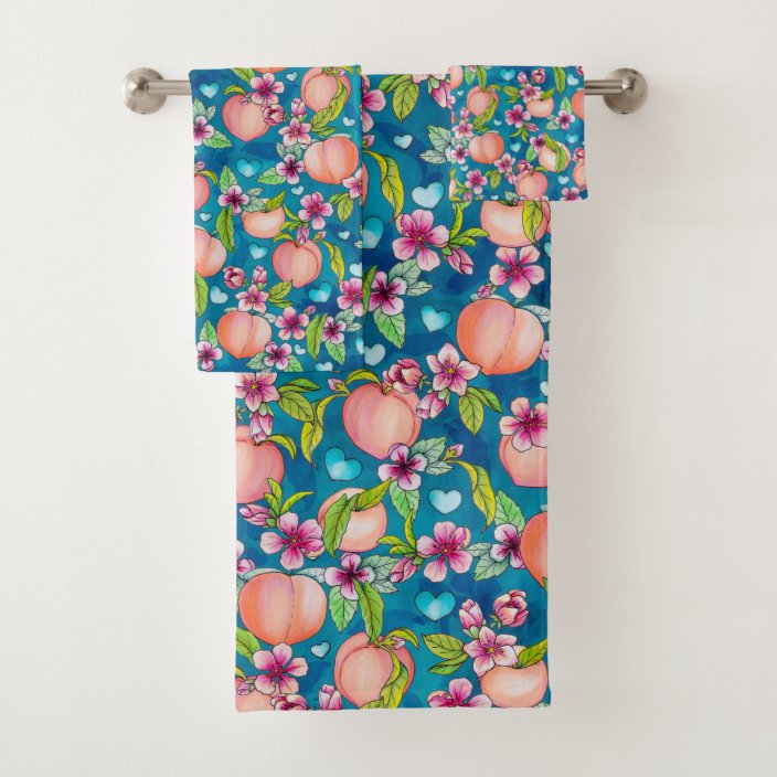 Pretty in Peach Bath Towel Set | Zazzle.com