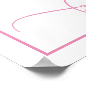 "Pretty In Pink" Bridal Shower Welcome Poster | Zazzle