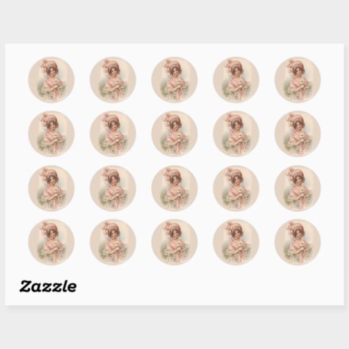 Pretty in Pink Classic Round Sticker | Zazzle