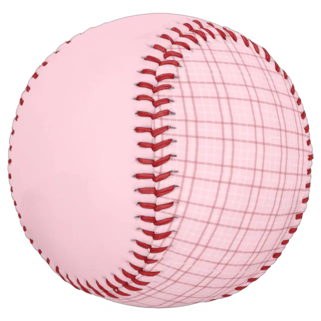 Pretty in Pink Plaid Softball | Zazzle