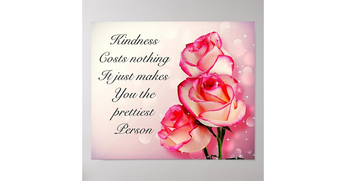 Pretty inspirational quote poster | Zazzle