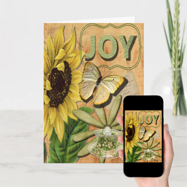 Pretty Joy Collage, Get Well Soon Card | Zazzle