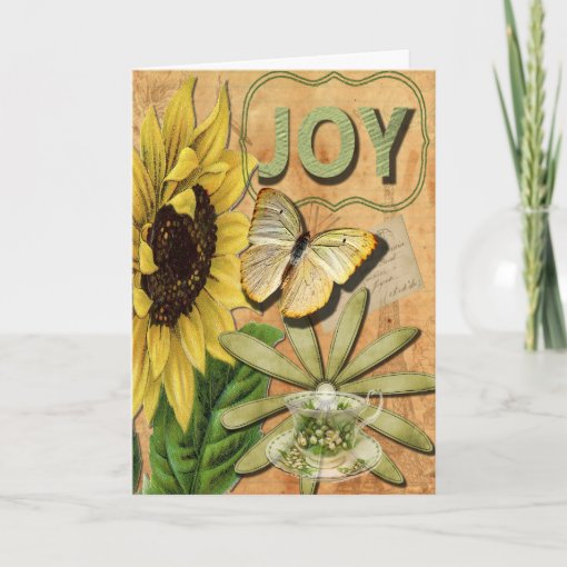 Pretty Joy Collage, Get Well Soon Card | Zazzle