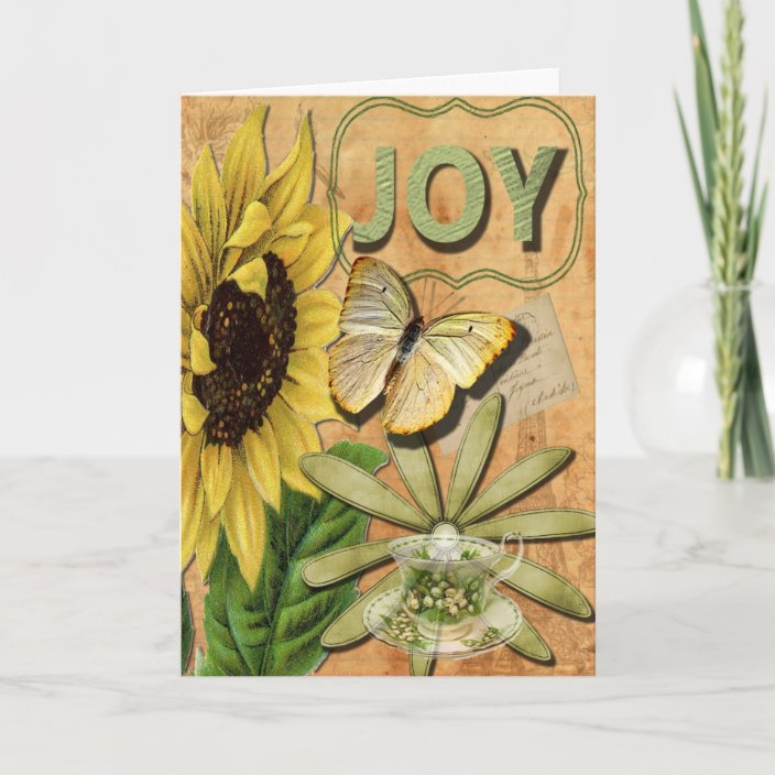 Pretty Joy Collage, Get Well Soon Card | Zazzle.com