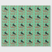 Pretty Jumping Pony Christmas Wrapping Paper | Zazzle