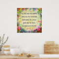 Pretty Kindness Quote Floral Inspirivity Poster | Zazzle