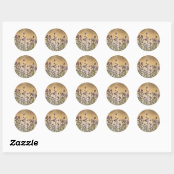 Pretty Lavender Flowers Classic Round Sticker | Zazzle