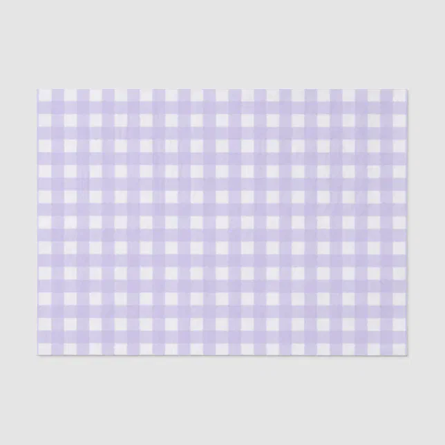 Pretty Lavender Gingham Checked Pattern Tissue Paper | Zazzle