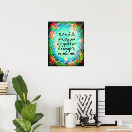 Pretty Leave it to God Quote Inspirivity Poster | Zazzle