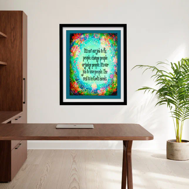 Pretty Leave it to God Quote Inspirivity Poster | Zazzle