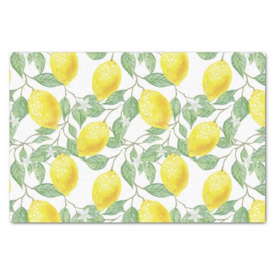 Pretty Lemon Pattern Tissue / Craft Paper | Zazzle.com