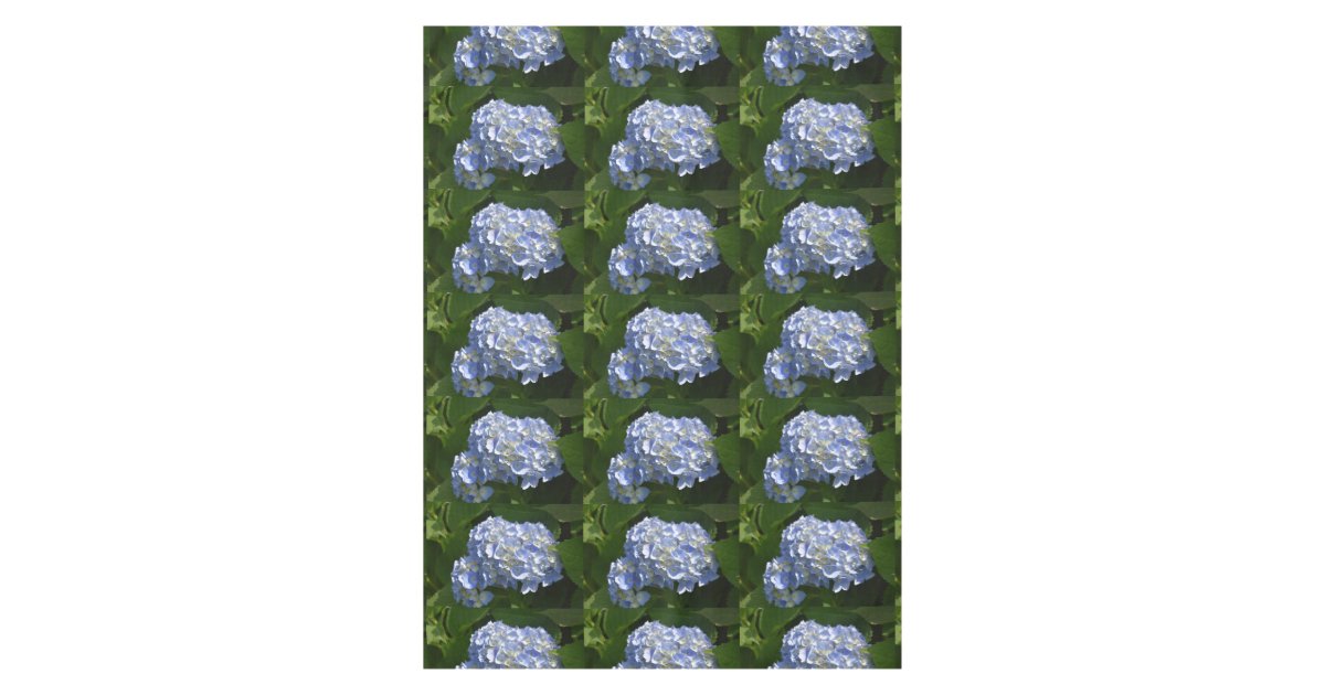 Pretty Light Blue Hydrangea Flowers Tablecloth | Zazzle
