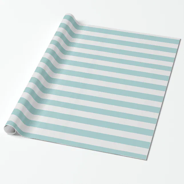 Pretty Mint and White Stripes Wrapping Paper | Zazzle