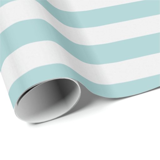 Pretty Mint and White Stripes Wrapping Paper | Zazzle
