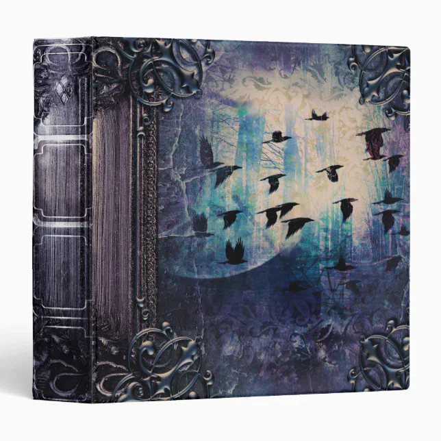 Pretty Mystic Raven Fantasy Ancient Tome Binder | Zazzle
