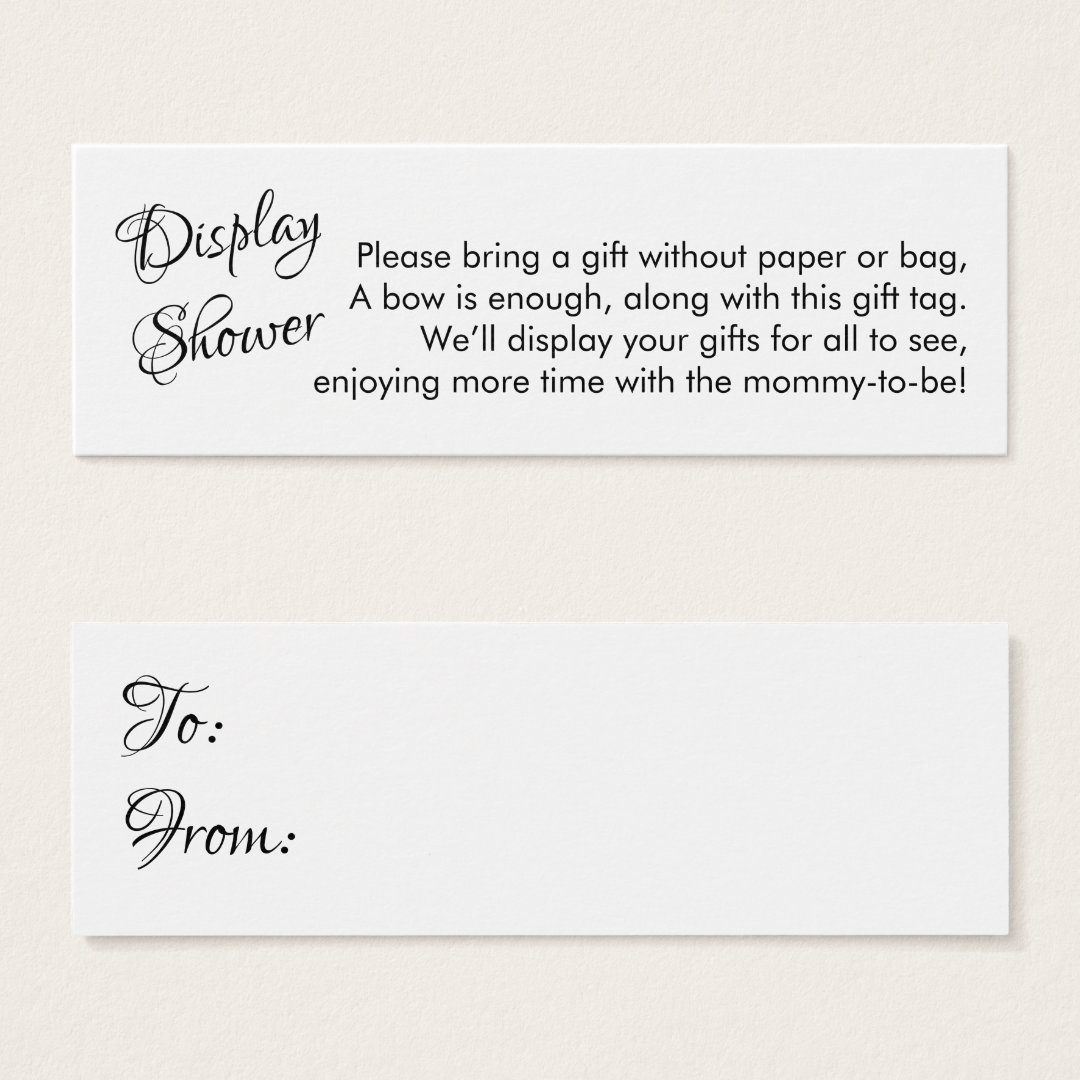 Pretty No Wrap Baby Shower Mini Gift Card | Zazzle