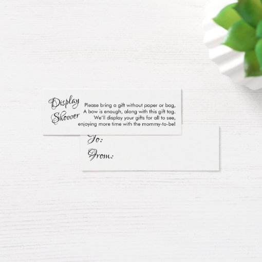 Pretty No Wrap Baby Shower Mini Gift Card | Zazzle