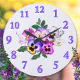 Pretty, Pansy Clock, Edit to Add Your Text, Image Large Clock | Zazzle