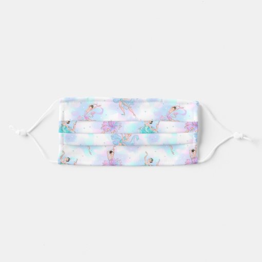 Pretty Pastel Ballerinas Adult Cloth Face Mask | Zazzle