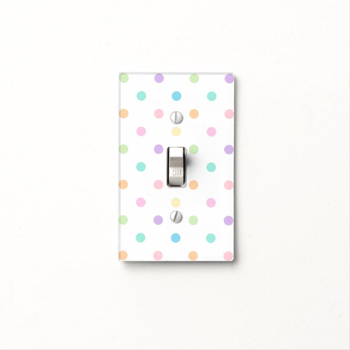 Pretty Pastel Dots Pattern Light Switch Cover | Zazzle.com
