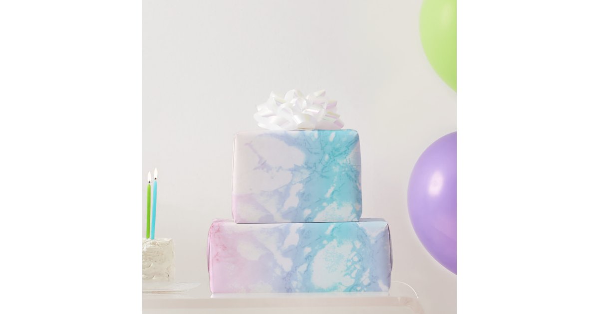 Pretty Pastel Marble Texture Wrapping Paper | Zazzle