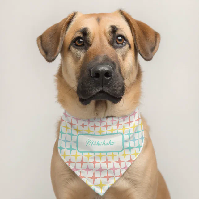 Pretty Pastel Pattern Personalized Pet Bandana Collar | Zazzle