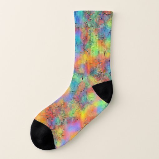 Pretty pastel rainbow colorful socks | Zazzle