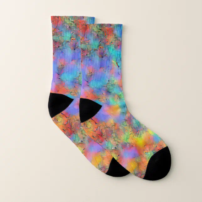 Pretty pastel rainbow colorful socks | Zazzle