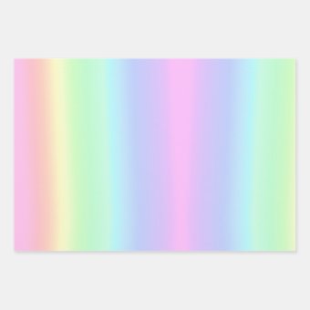 Pretty Pastel Rainbow Gradient Wrapping Paper Sheets | Zazzle