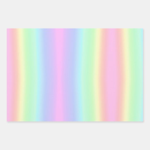 Pretty Pastel Rainbow Gradient Wrapping Paper Sheets | Zazzle