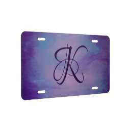Pretty Pastels | Cute Pink Cloud Purple Blue Sky License Plate | Zazzle